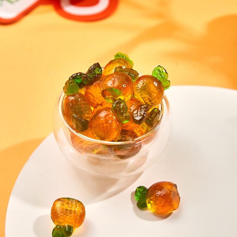 Kozed Peelable Gummy Candy (60 Bags / Carton) - 3d Orange Gummy Candy